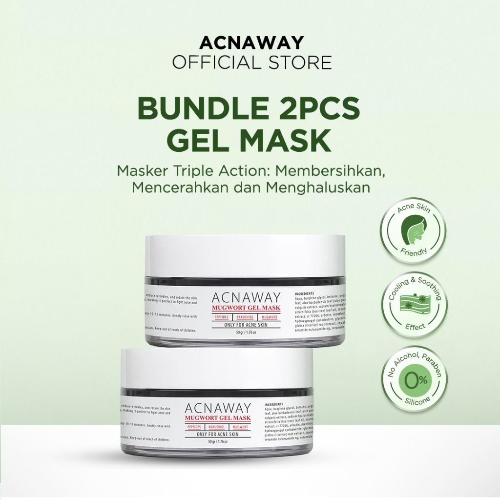 Jual ACNAWAY 2PCS Advanced Mugwort Gel Mask – Face Mask Gel Masker ...