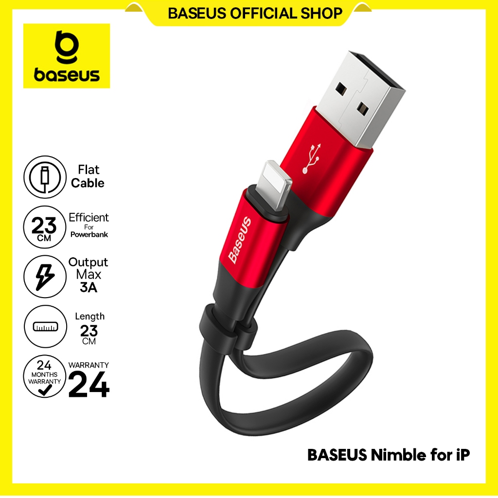 Jual Baseus Kabel Data Nimble Portable Cable USB to Lighting iP 23cm ...