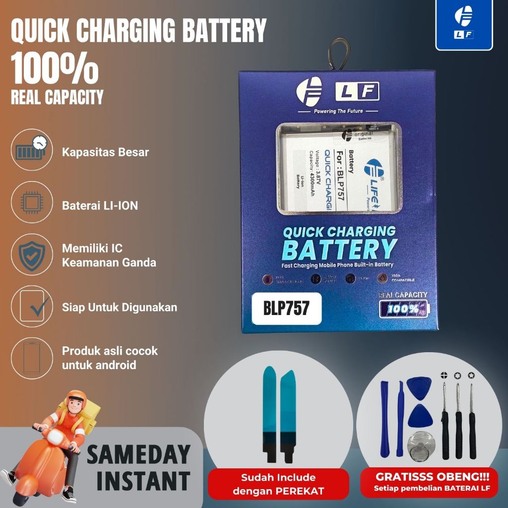 Jual LF - Quick Charging Battery / Baterai BLP757 - Realme 6 / Realme 6 ...