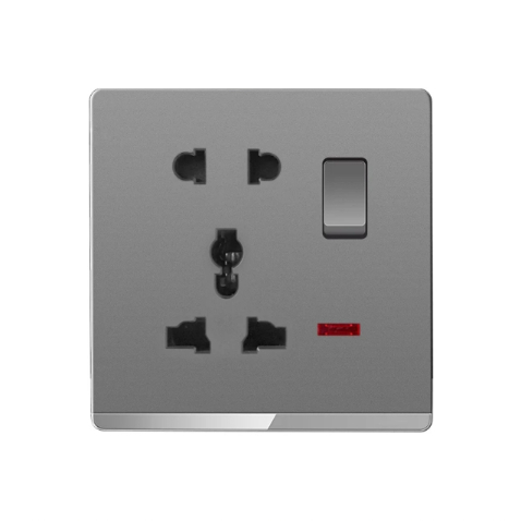 Jual Universal 2- Pin Socket With Switch Series NEW7G White/Grey ...