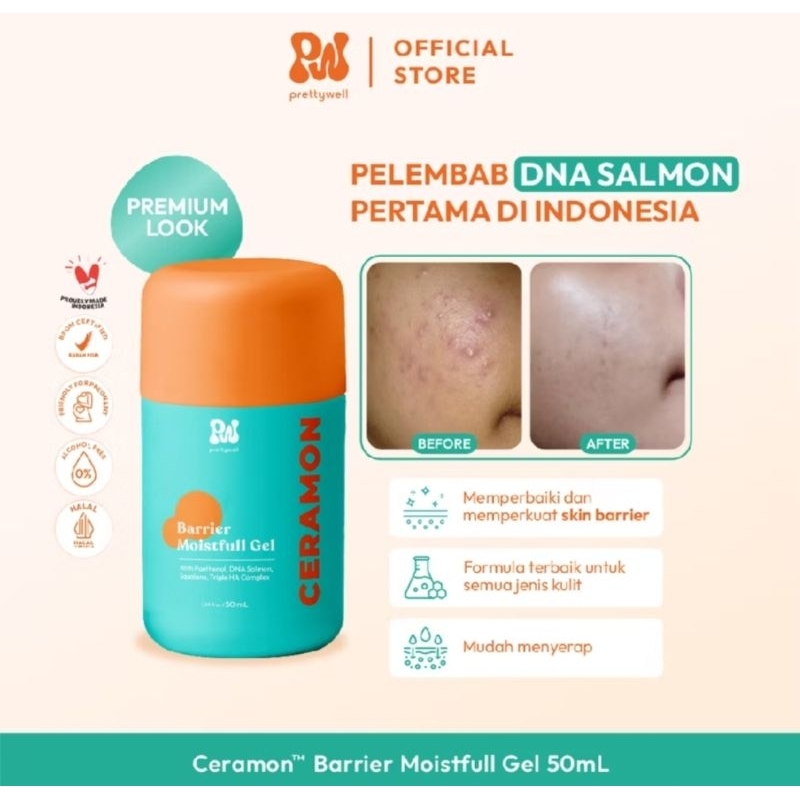 Jual CERAMON Barrier Moistfull Gel original uk 50ML (BARU) | Shopee ...