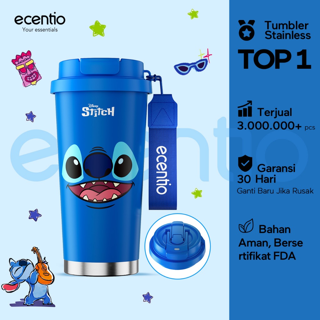 Jual ecentio X Toy story tumbler minum Disney lotso & stitch premium ...
