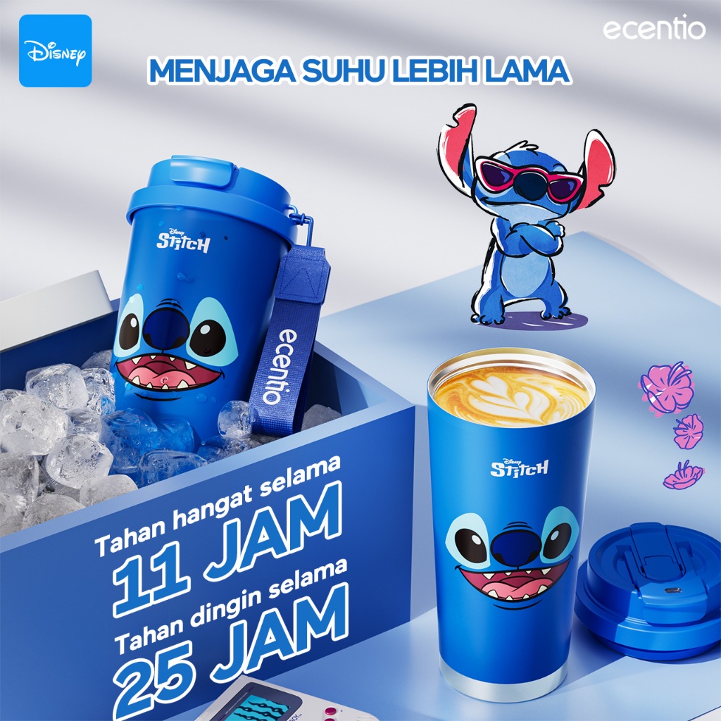 Jual ecentio X Toy story tumbler minum Disney lotso & stitch premium ...