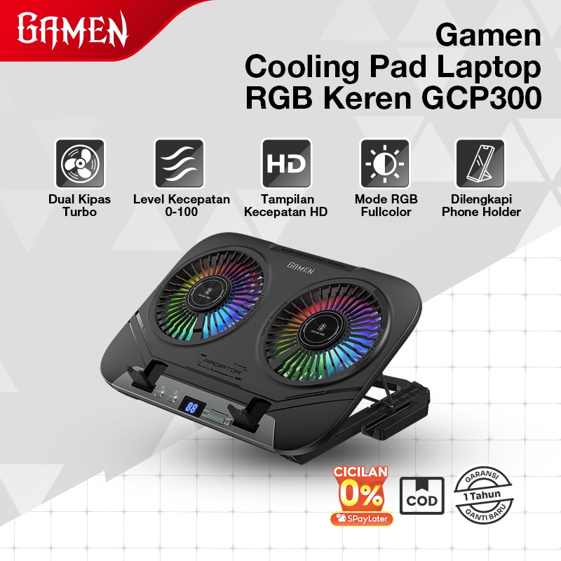 Jual GAMEN Cooling Pad Laptop Gaming Kipas Laptop / Pendingin Laptop 5 ...