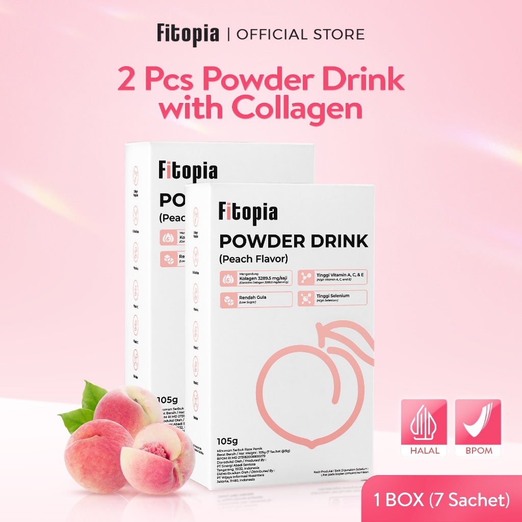 Jual Fitopia Bundle 2 Box Powder Drink With Collagen Minuman Collagen ...