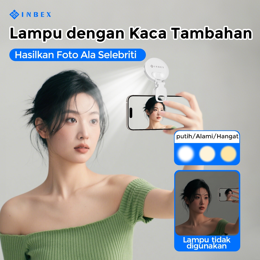 Jual [K]INBEX PL2 Pocket Ringlight 2 in 1 Mini Led Lighting Konten ...