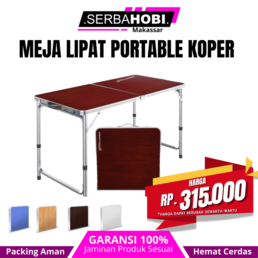 Jual Meja Lipat Multifungsi /Meja Portable Aluminium /Meja Lipat Koper Serbaguna / Untuk Piknik ...
