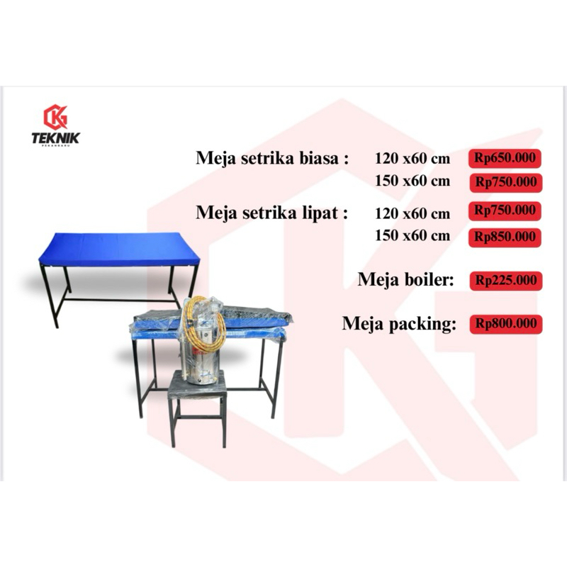Jual Meja setrika - Meja Packing - Meja Kompor Boiler | Shopee Indonesia