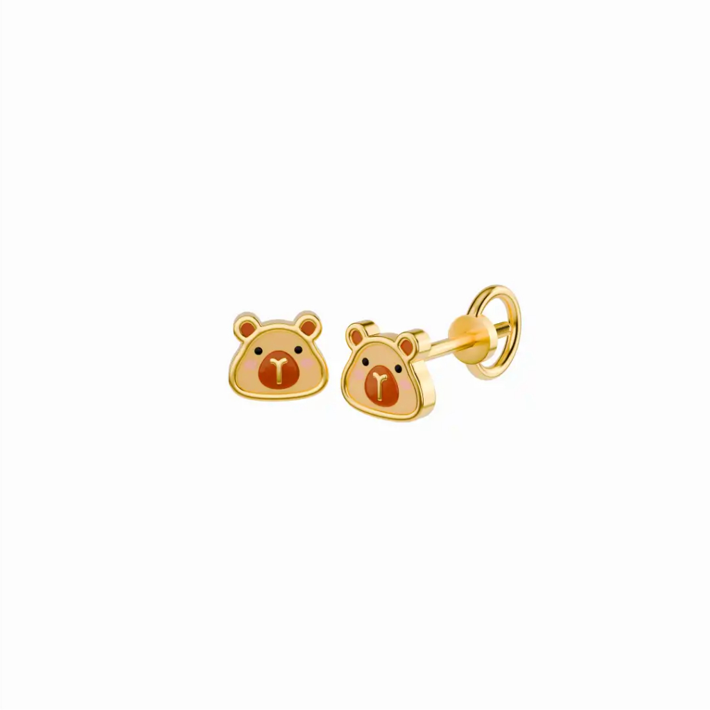 Jual LITTLETHINGSHEWEAR - Anting Emas Bayi Happybara - Anting Loop ...