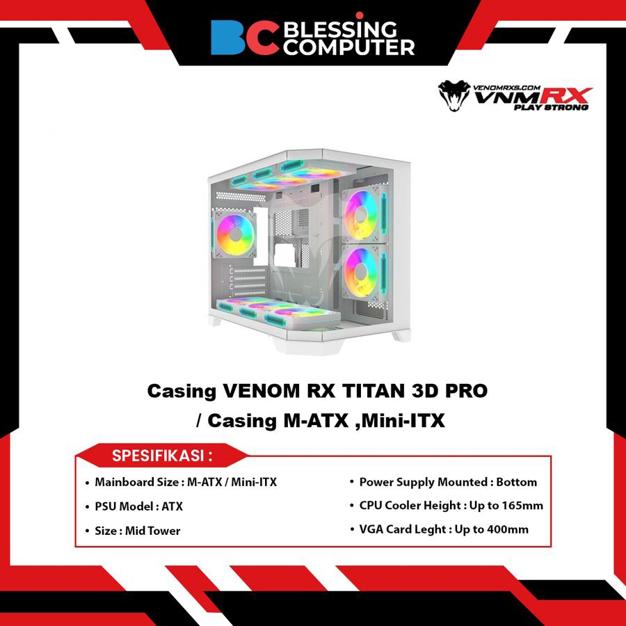 Jual Casing VENOM RX TITAN 3D PRO - White | Shopee Indonesia