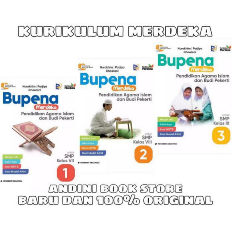 Jual BUKU BUPENA MERDEKA PENDIDIKAN AGAMA ISLAM KELAS 7 8 9 SMP/MTs KURIKULUM MERDEKA ERLANGGA ...