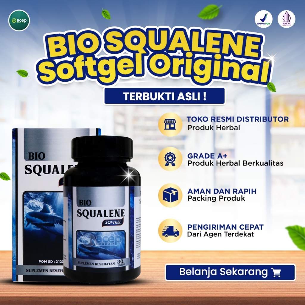 Jual Bio Squalene Original Minyak Ikan Omega 3 6 9 Vitamin A Vitamin C ...