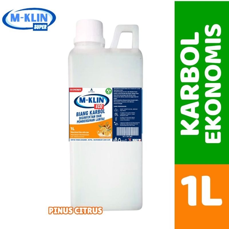 Jual M-Klin Karbol Pinus Citrus 1 Liter / Karbol Lantai Antibacterial ...