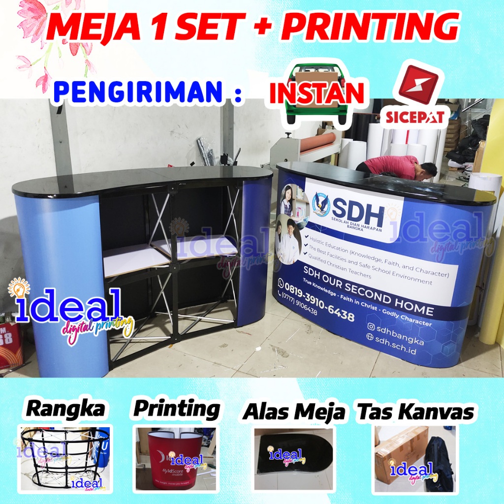 Jual Meja pop up counter pameran portable meja booth bongkar pasang ...