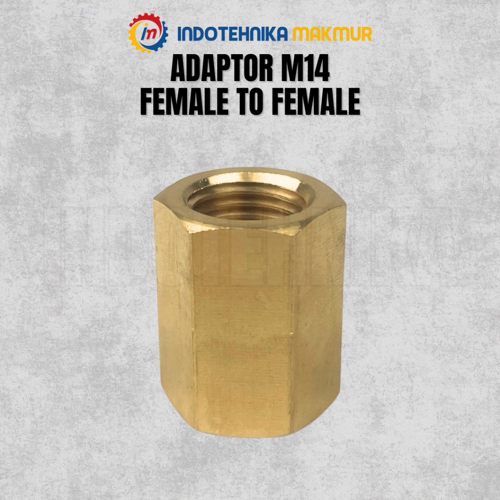 Jual Converter Adaptor Sambungan Penyambung Penghubung Nepel Thread Drat M14 14 MM 14MM Female ...