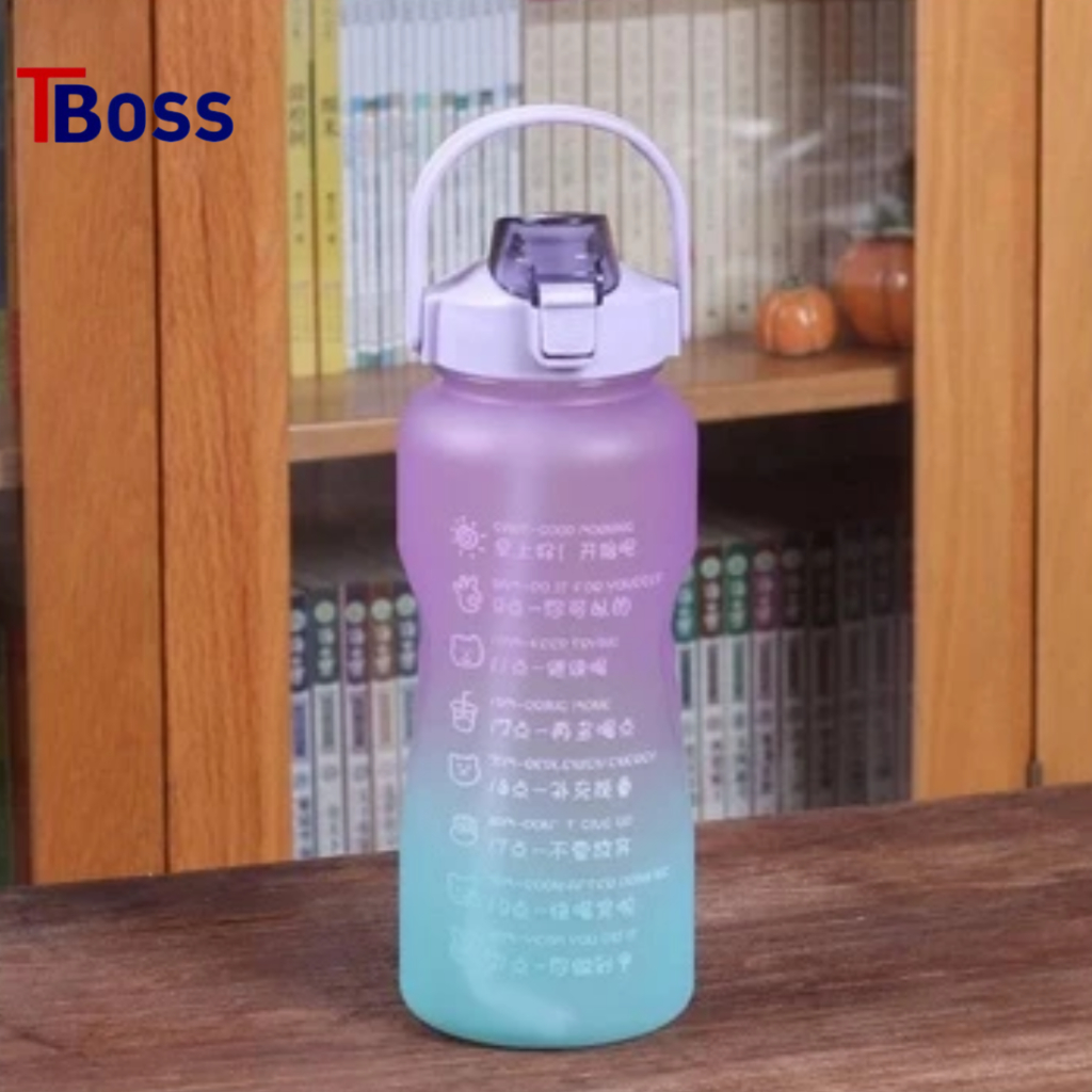 Jual TBOSS Botol Minum Motivasi 2000ML / Botol Minum 2 Liter Penanda ...