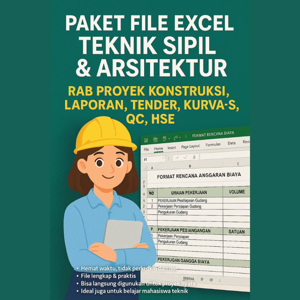 Jual (24) Paket File Excel Teknik Sipil & Arsitektur – RAB Proyek ...