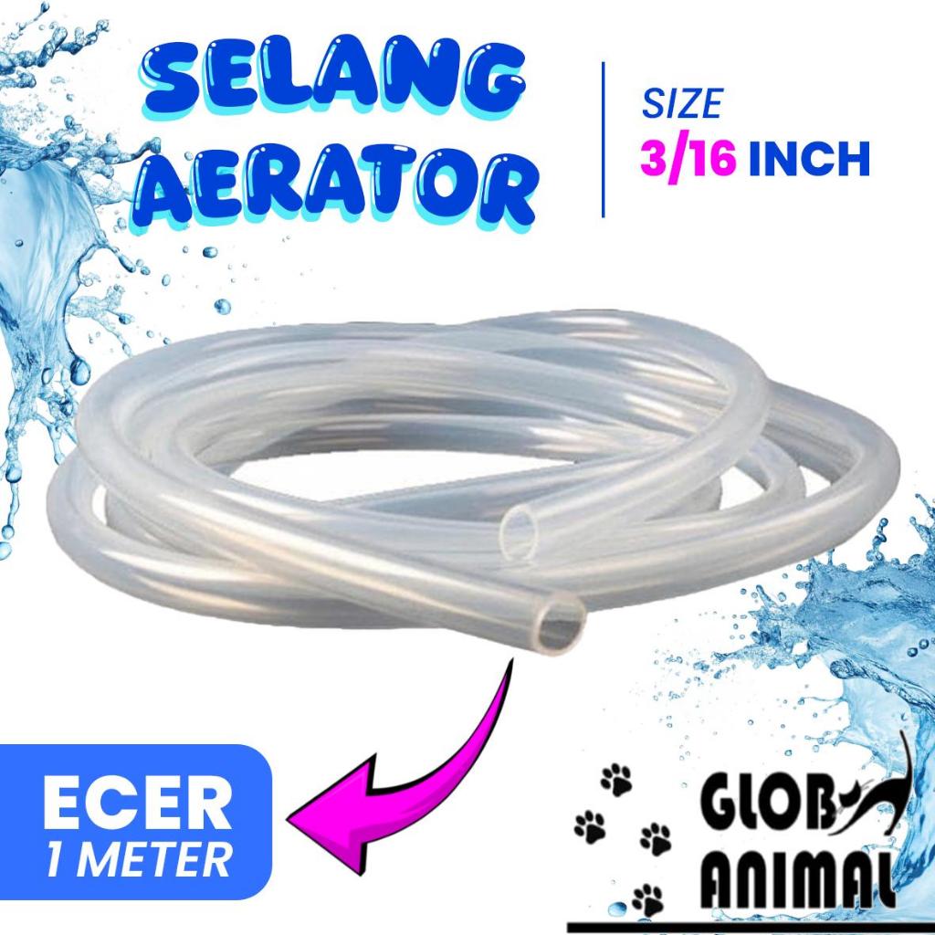 Jual ECER 1 METER SELANG AERATOR SELANG BENING 3/16 INCH SELANG PUSO ...