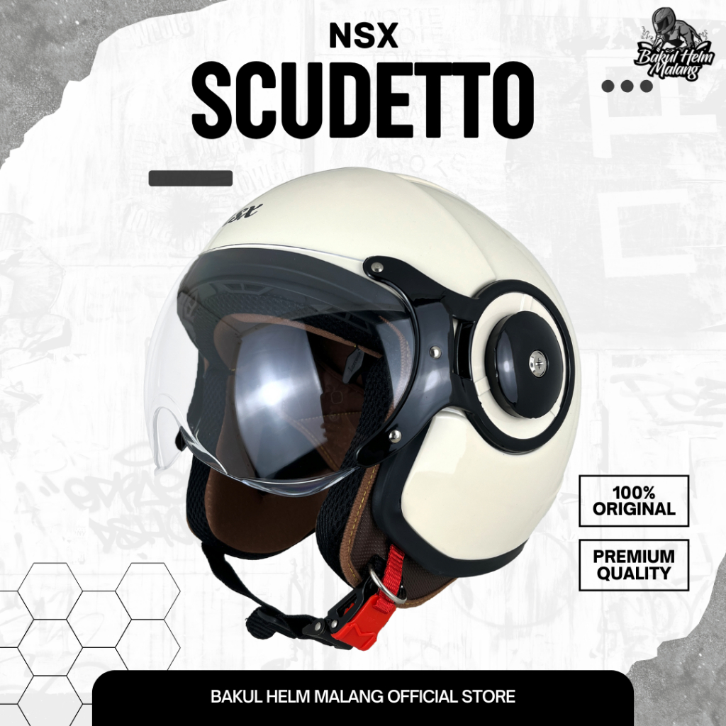 Jual Helm NSX Scudetto Retro SNI Dewasa Pria Wanita – Helm Bogo Classic ...