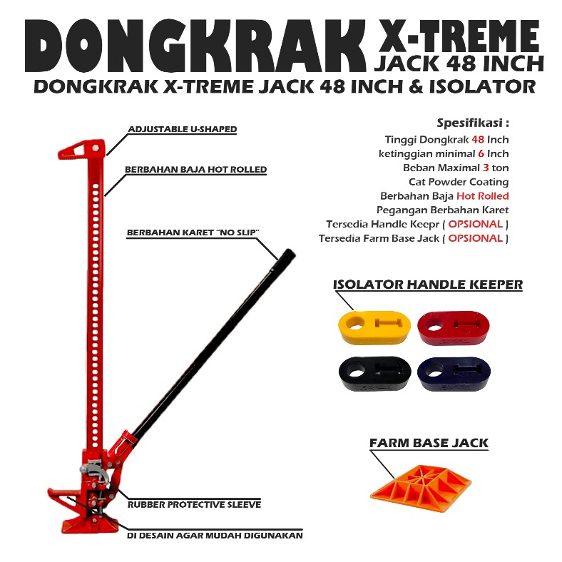 Jual DONGKRAK Xtreme Jack 48" Dongkrak Panjang Mobil Offroad Lift Jack ...