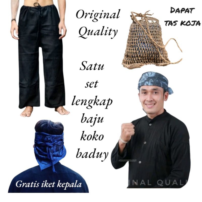 Jual satu set lengkap baju pangsi original Quality tenunan suku baduy ...