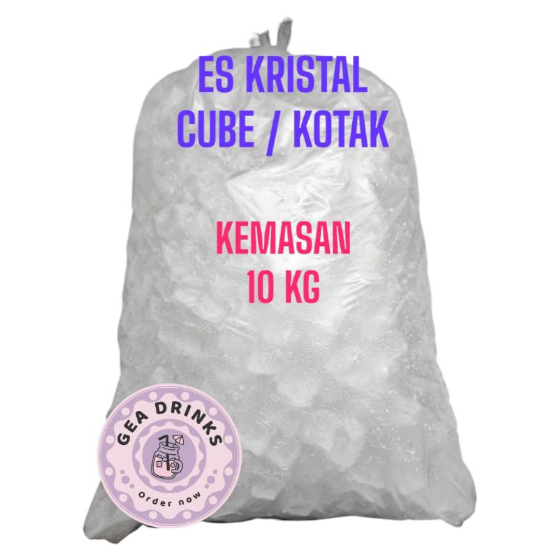 Jual Es Batu Kristal Cube Kotak 10000 Gram / 10 kg | Shopee Indonesia