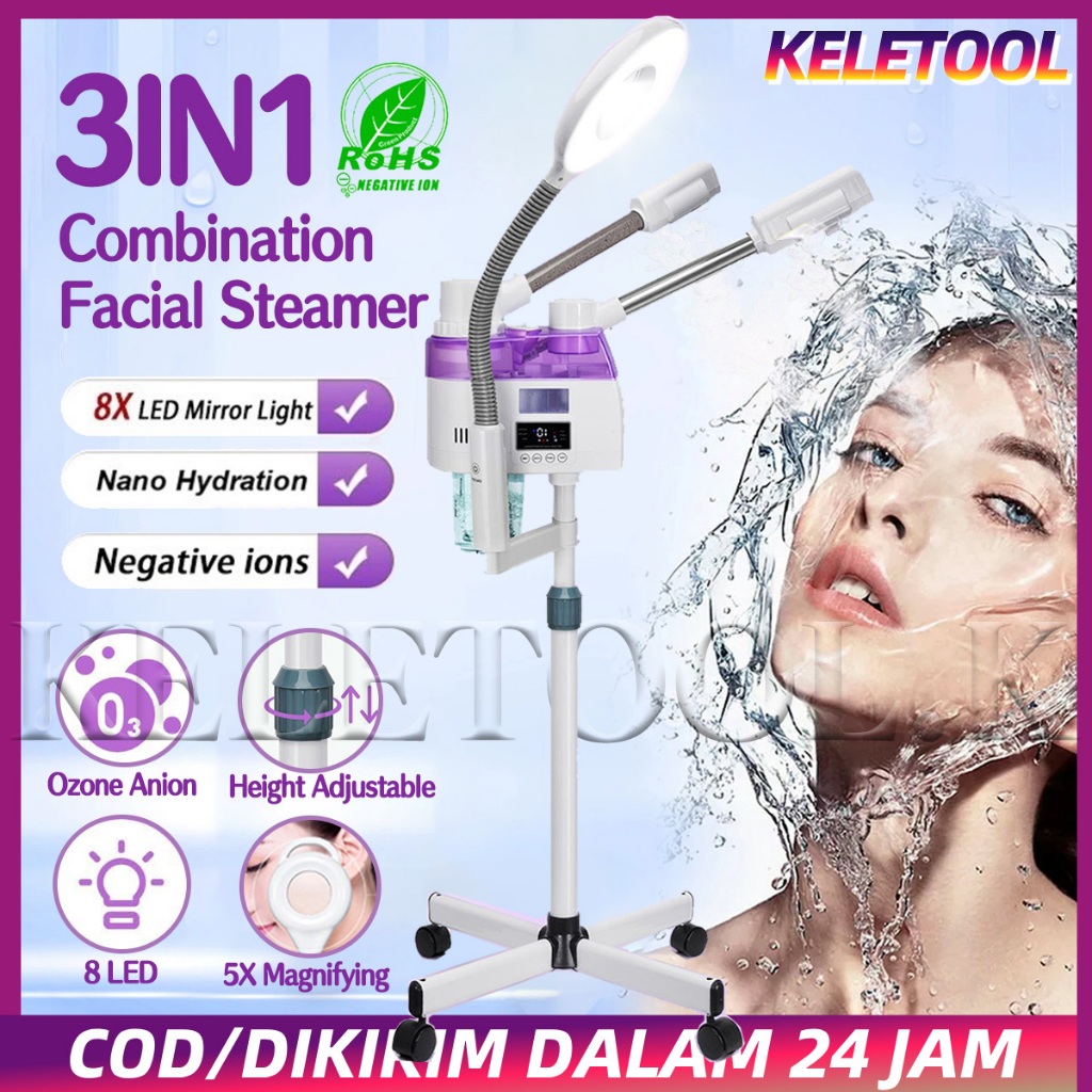 Jual 3 in1 Mesin Semprot Pengukus Wajah Panas Dingin Nano Ozon Salon ...