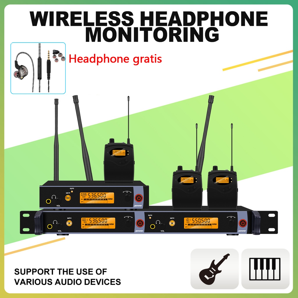 Jual recording tech Wireless In Ear Monitoring System 2 bodypacks di ...