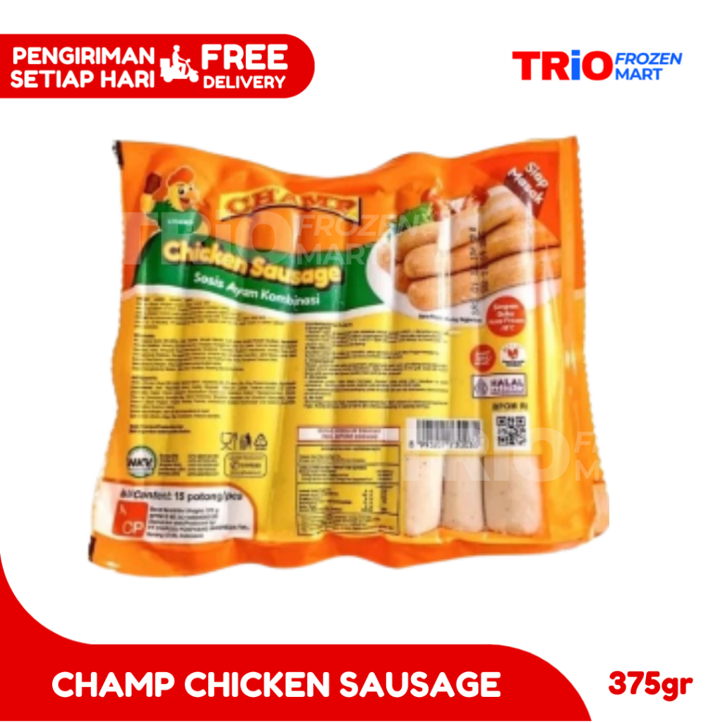 Jual CHAMP CHICKEN SAUSAGES / SOSIS AYAM 375GR ISI 15PCS | Shopee Indonesia