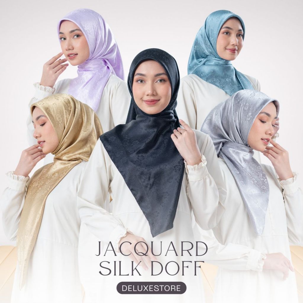 Jual HIJAB JACQUARD , HIJAB SEGIEMPAT JACQUARD UKURAN 120cm X 120cm ...