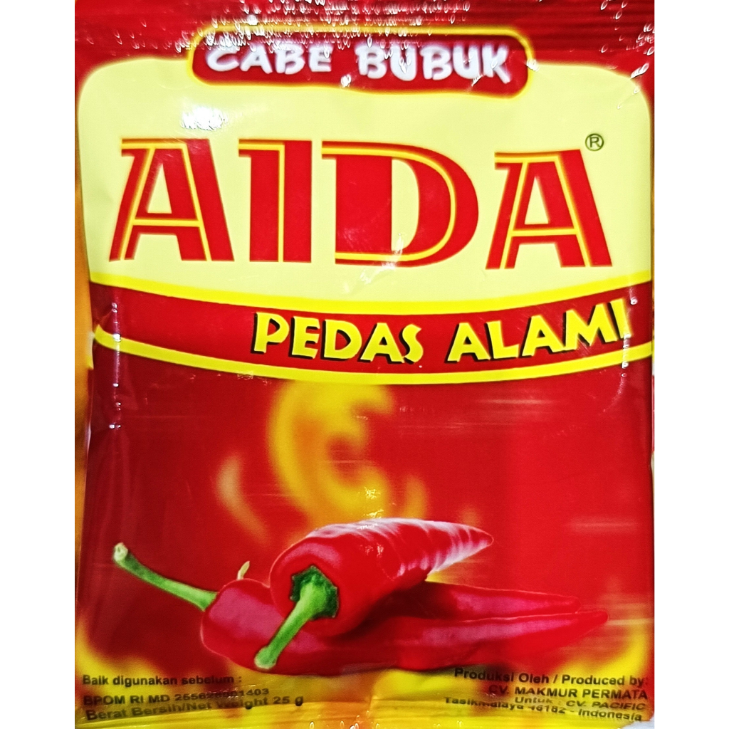 Jual Cabe Bubuk Cabai Bubuk Aida kemasan 25gr Renceng 10 Pcs | Shopee ...