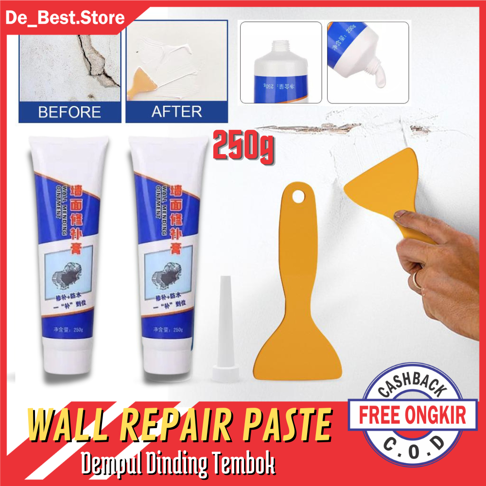 Jual Dempul Dinding Tembok Anti Retak 250g - Krim Perbaikan Dinding ...