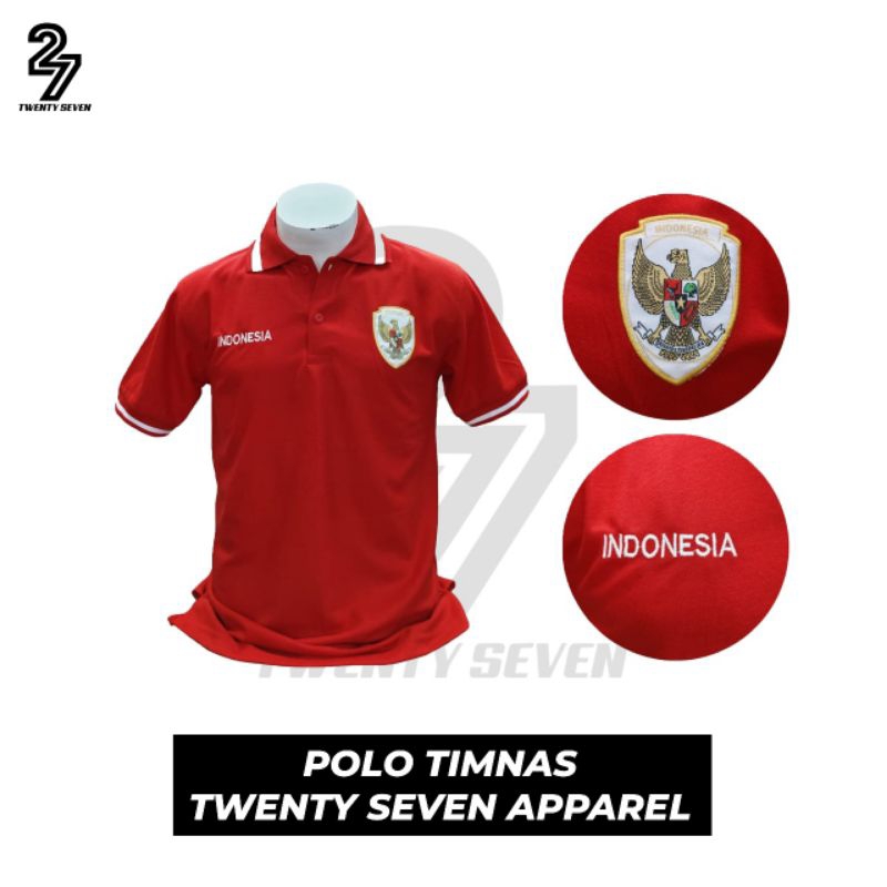 Jual Kaos Polo Shirt Pria Wanita Timnas Garuda Indonesia | Shopee Indonesia