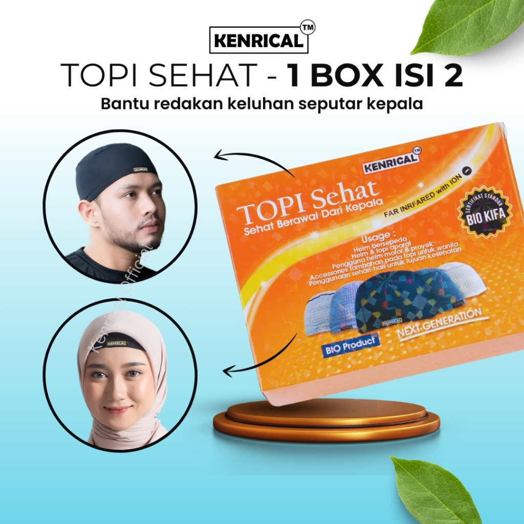 Jual Topi Sehat Kenrical – Paket Hemat 1 Box Isi 2 – Kopiah Far ...