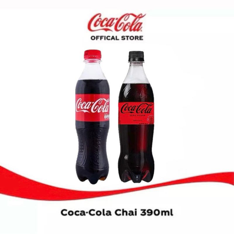 Jual Coca Cola Original / Zero Sugar - Minuman Bersoda 390 ml | Shopee ...