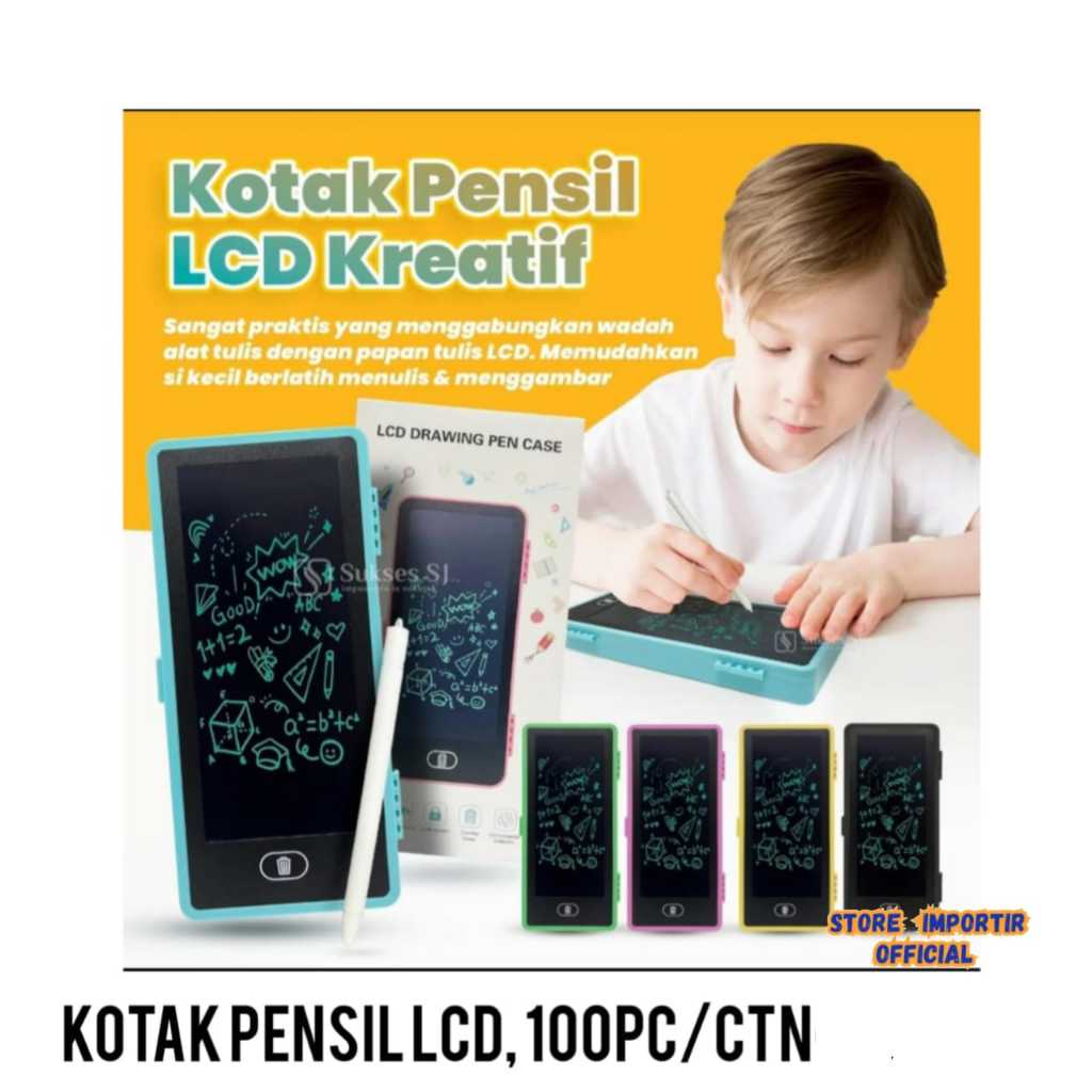 Jual MODEL BARU | Kotak Pensil Drawing Box 2 In 1 Tempat Pensil LCD ...