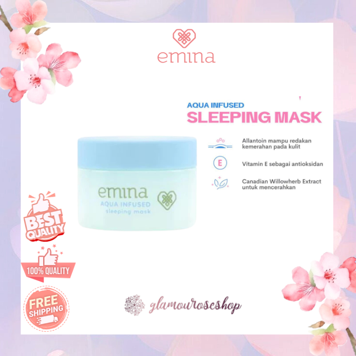 Jual ️Glamouroseshop ️ Emina Aqua Infused Sleeping Mask 30 gr | Shopee ...