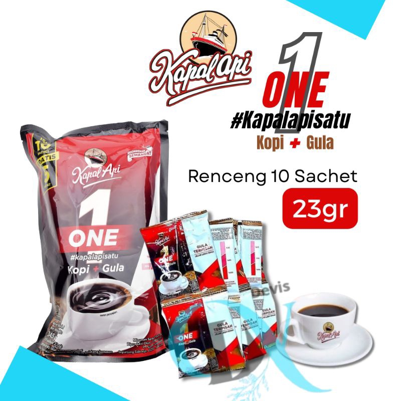 Jual KOPI Kapal Api ONE. 1 Renceng 23g | (ISI 10 Sachet) KOPI KAPAL API SPECIAL MIX. Kapal Api ...