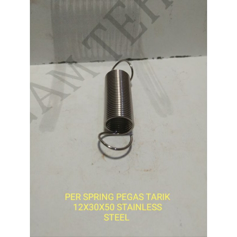 Jual PER SPRING PEGAS TARIK 12X30X50X1 STAINLESS STEEL | Shopee Indonesia
