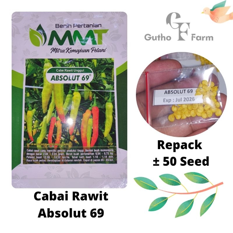 Jual Benih Cabai Rawit New Maruyung atau Absolut 69 Repack ± 50 Butir ...