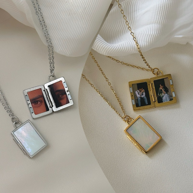 Jual NEW! Never Ending Pearl Locket Magnet Necklace | Kalung Unisex ...