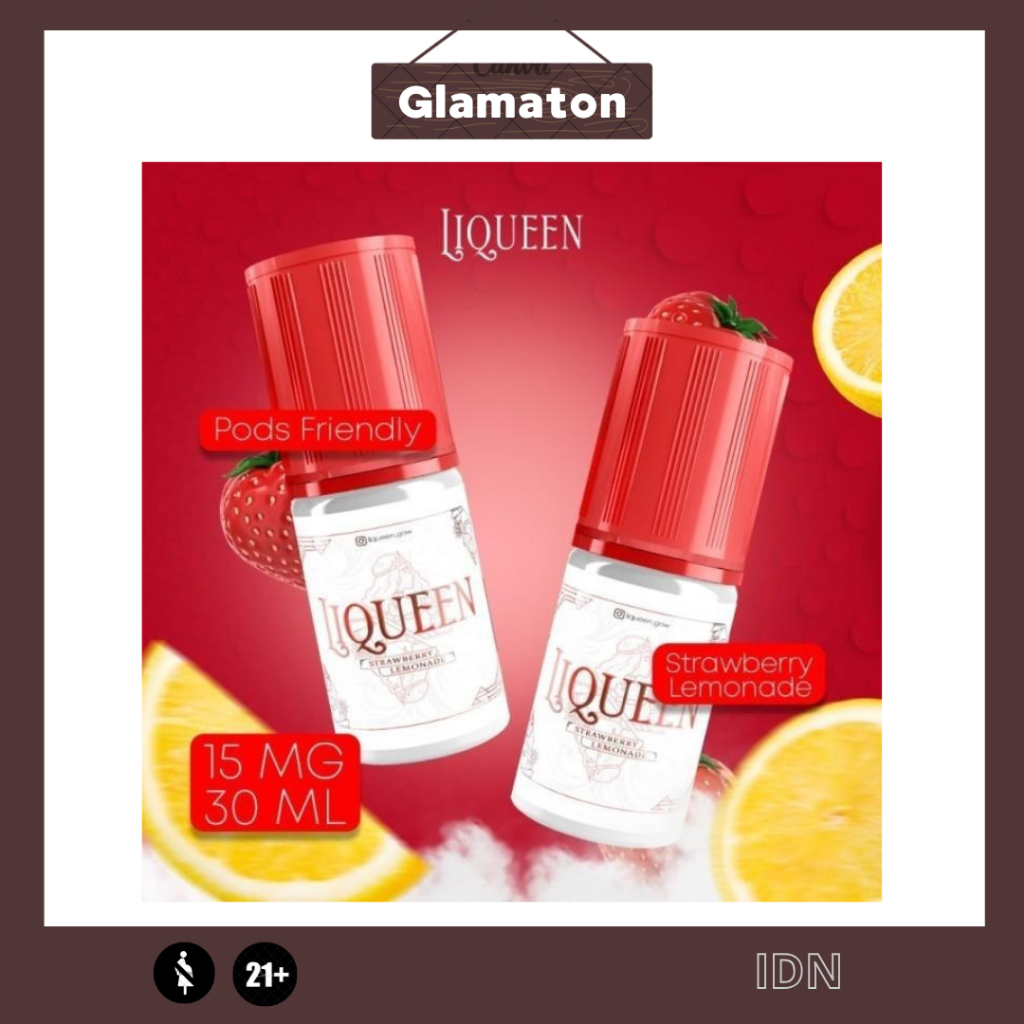 Jual LIQUID LIQUEEN STRAWBERRY LEMONADE 30ML 15MG AUTHENTIC BY GOW ...