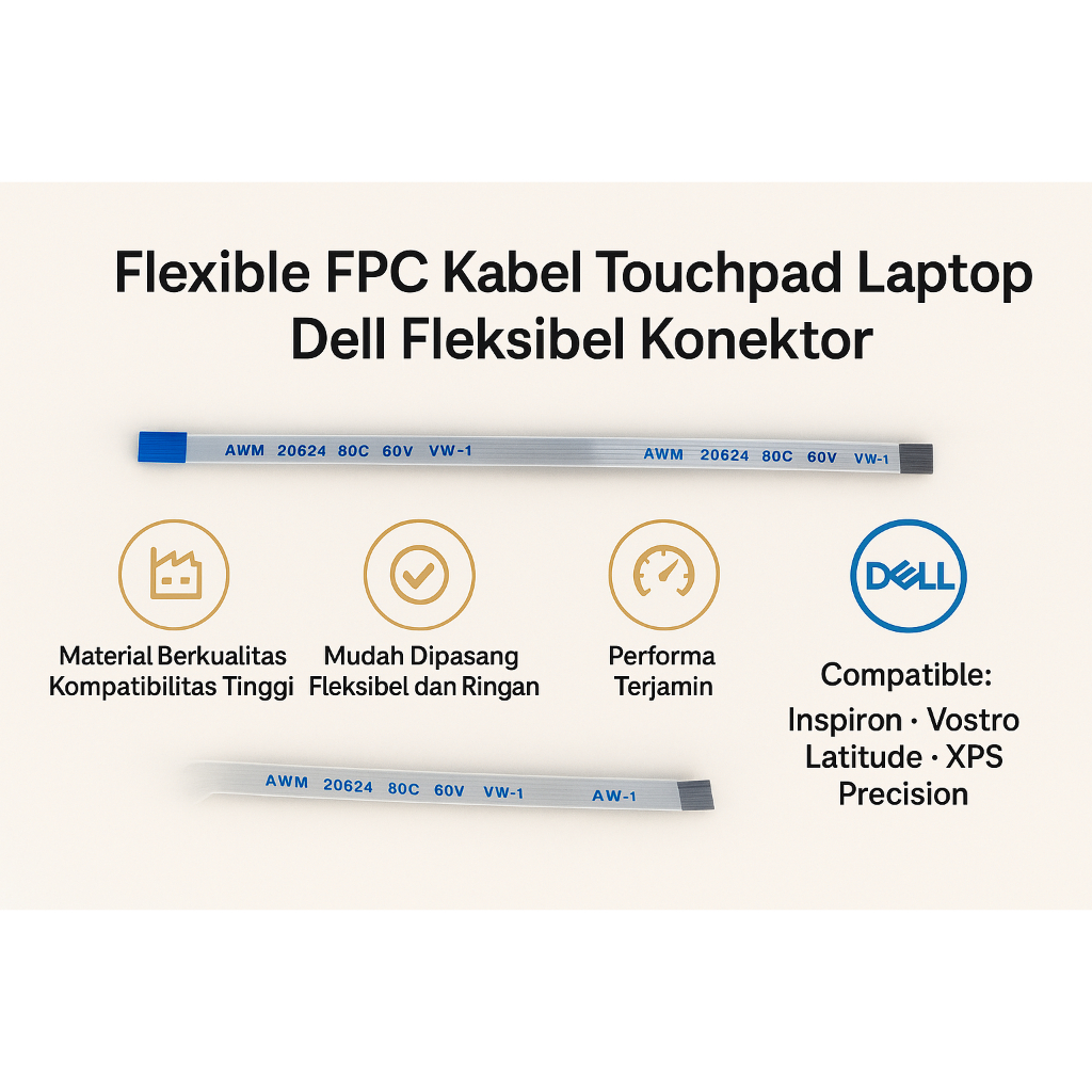 Jual Flexible FPC Kabel Touchpad Laptop Dell Inspiron Vostro Latitude XPS Precision Fleksibel ...