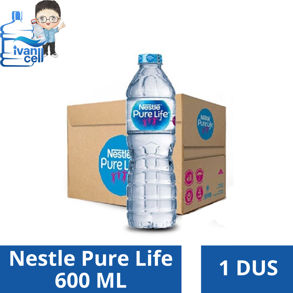 Jual [INSTANT] (1 DUS) NESTLE PURE LIFE 600 ML isi (24 BOTOL ...