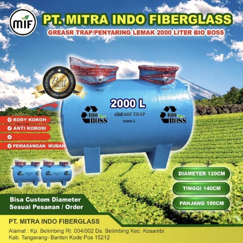 Jual grease trap 2000 liter bio boss | Shopee Indonesia
