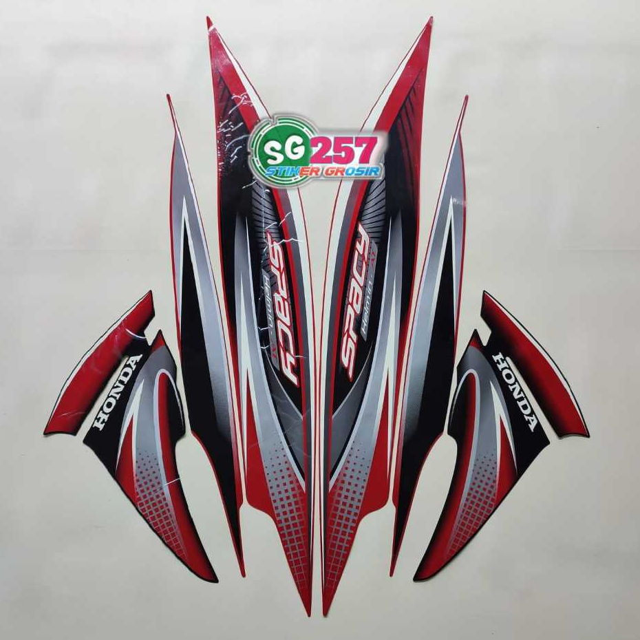 Jual STIKER STRIPING LIS BODY MOTOR HONDA SPACY CARBU 2011 MERAH ...