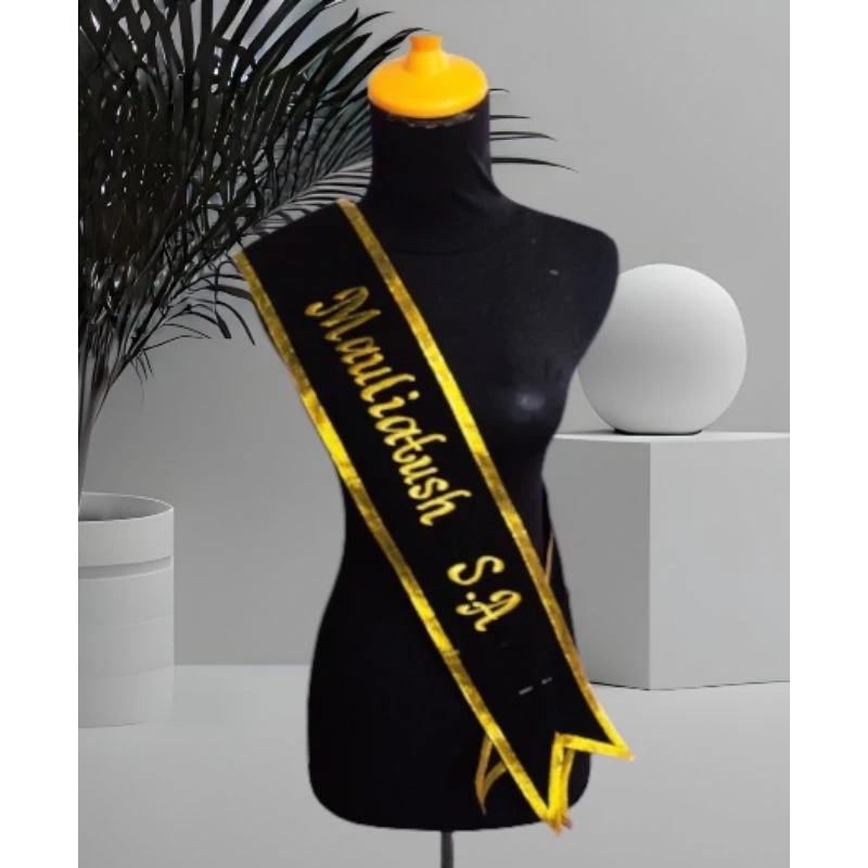 Jual Selempang wisuda bludru selendang wisuda sash wisuda bordir ...