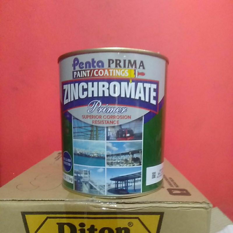Jual PENTA ZINCHROMATE cat dasar besi/MENI BESI 1kg | Shopee Indonesia
