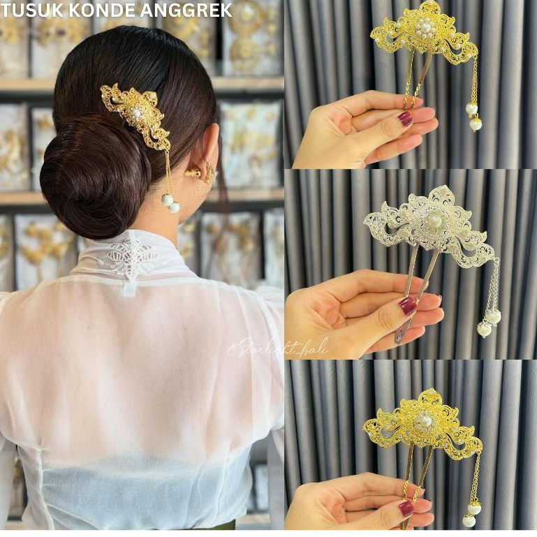Jual STARLIGHT BALI - Tusuk Konde Anggrek Permata Mutiara / Aksesoris ...