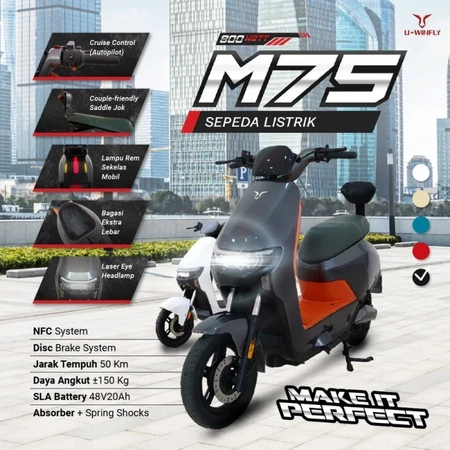 Jual UWINFLY M75 SEPEDA LISTRIK | Shopee Indonesia